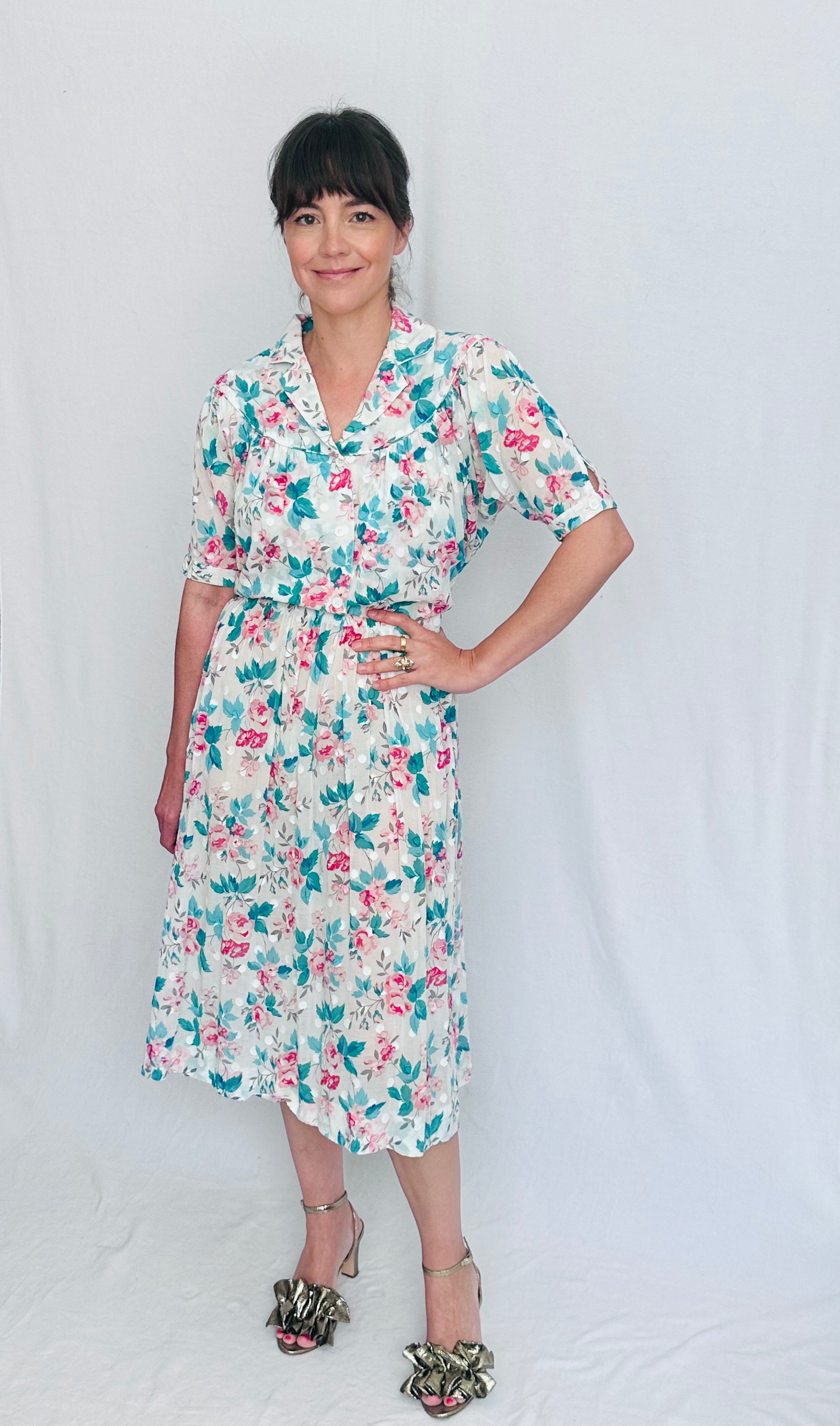 1980's Halston III Floral Tea Dress – TOO MANY JACKETS